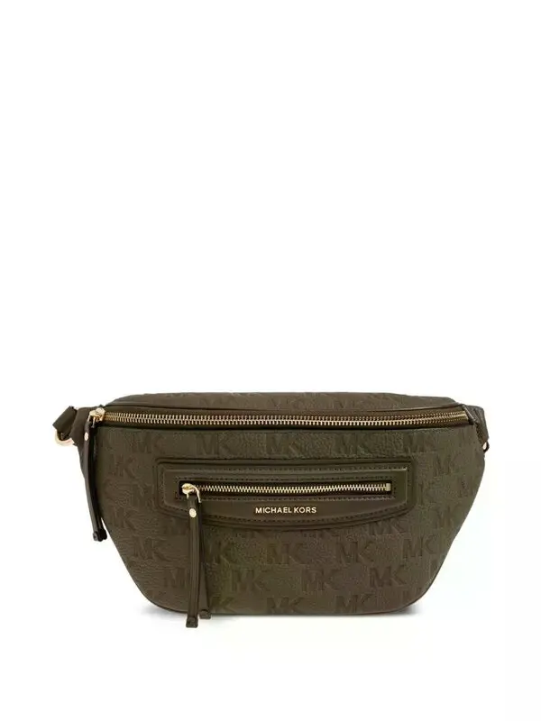 Michael Kors Jet Set Travel Logo-embossed Leather Belt Bag - Green