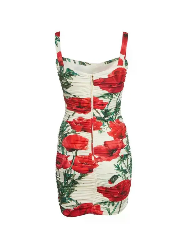 Dolce & Gabbana Floral-print Mini Dress - Red