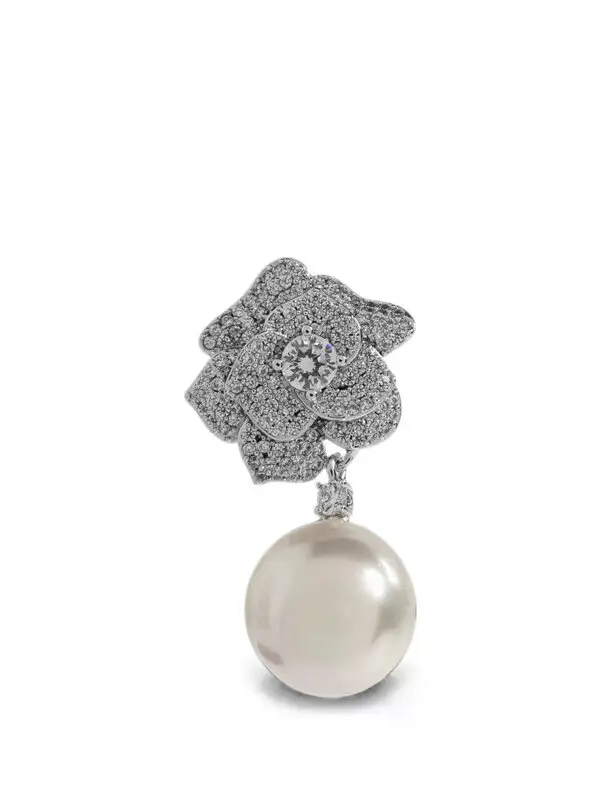 SELF-PORTRAIT Crystal-embellished Pearl-drop Earrings
