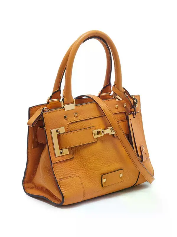 Valentino Garavani Rockstud Leather Tote Bag - Yellow