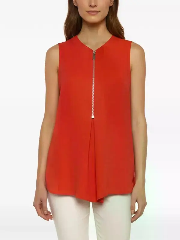 Sportmax Sleeveless Zip-up Blouse - Orange