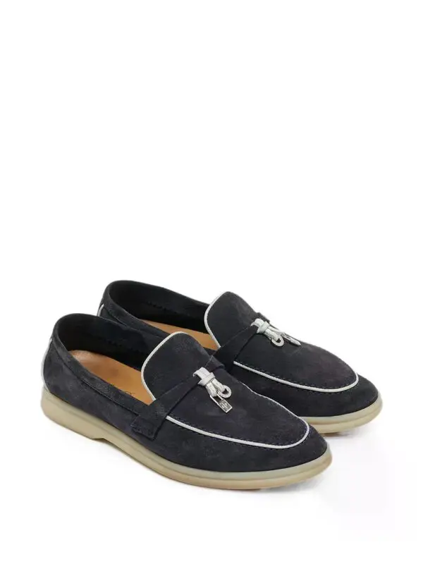 Loro Piana Summer Charms Suede Loafers