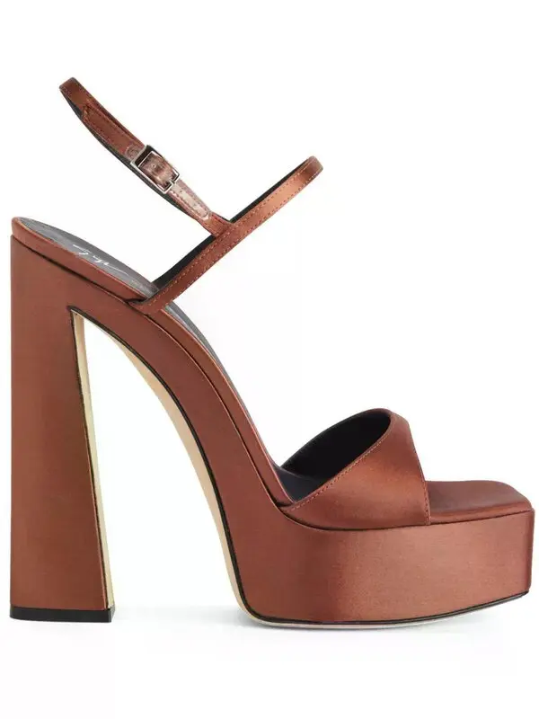 GIUSEPPE ZANOTTI Sylvy Satin Platform Sandals