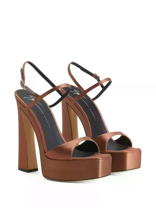 GIUSEPPE ZANOTTI Sylvy Satin Platform Sandals