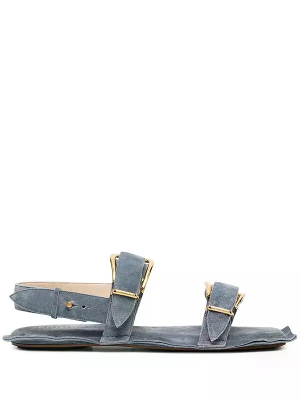 Nanushka Raw-cut Edge Leather Sandals
