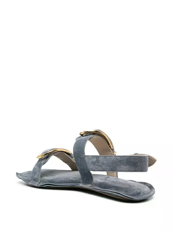 Nanushka Raw-cut Edge Leather Sandals