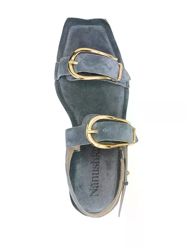 Nanushka Raw-cut Edge Leather Sandals