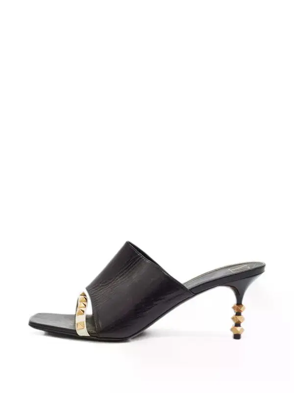 Valentino Garavani Rockstud Leather Mules - Black