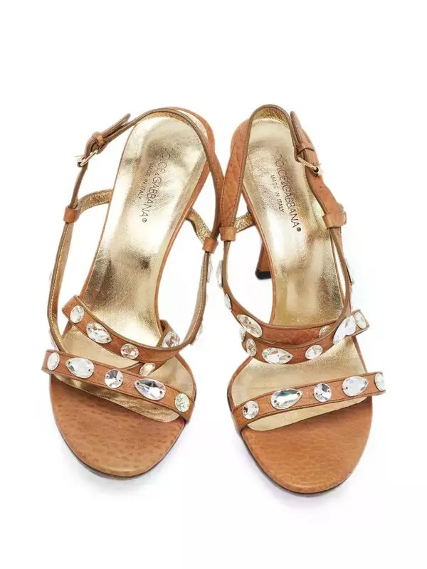 Dolce & Gabbana Embellished Slingback Stiletto Sandals