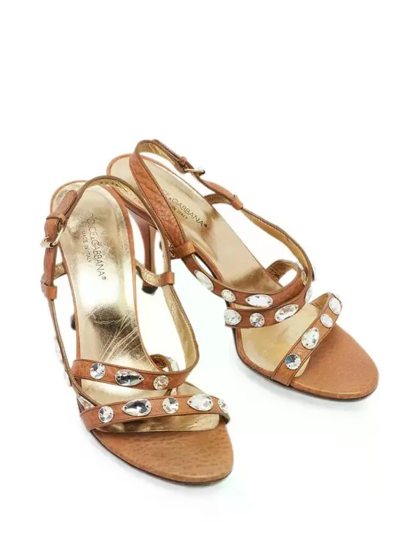 Dolce & Gabbana Embellished Slingback Stiletto Sandals