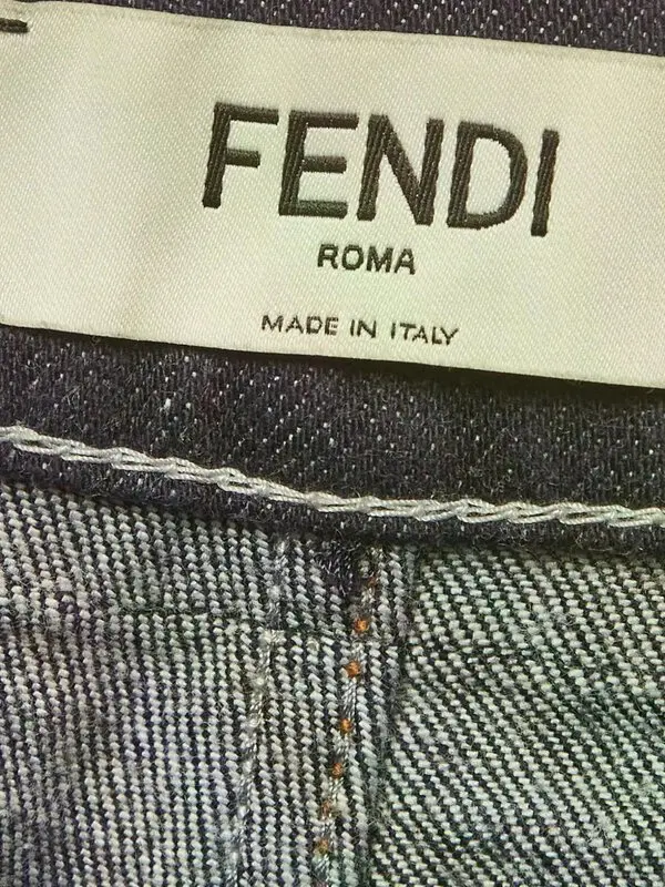 Fendi Wide-leg Jeans With Contrast Stitching