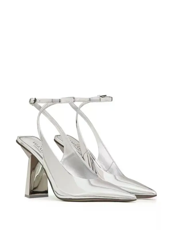 Valentino Garavani One Stud Hyper Pumps In Mirror-effect Calfskin 105mm