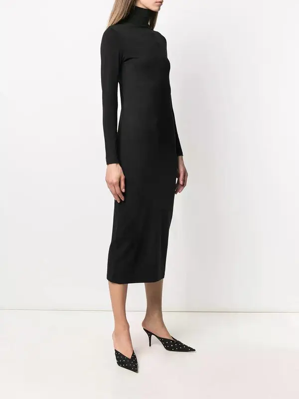 Balenciaga Long Sleeve Turtleneck Dress