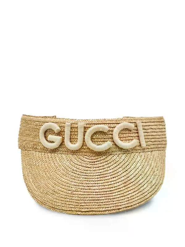 Gucci Stella Logo-embellished Visor - Neutrals