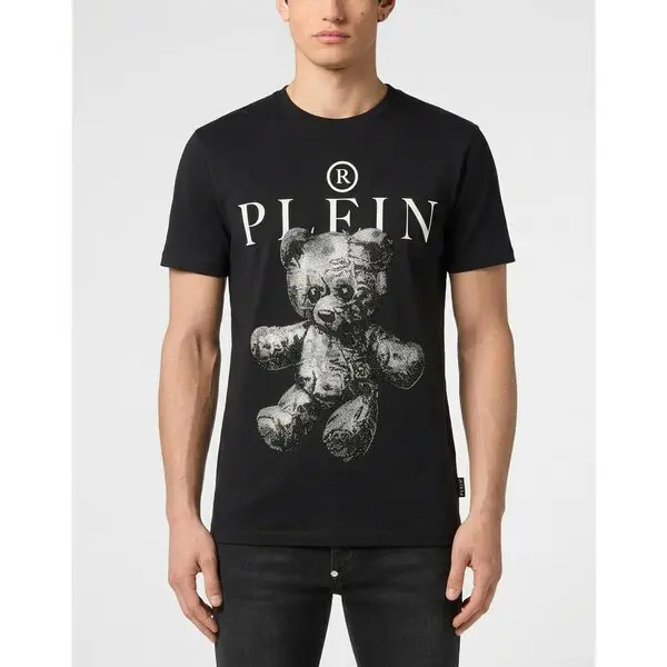 Philipp Plein Jersey T-shirt Teddy Dollar Stones - Black
