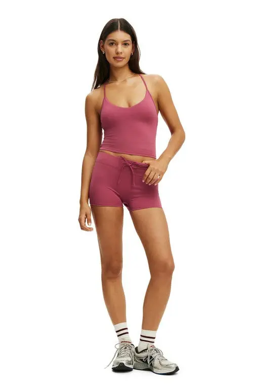Cotton:on Active Ultra Soft Tie Front Micro Short - Raspberry Aura
