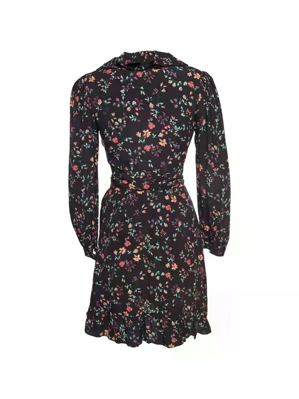 Maje Printed V-neck Mini Dress
