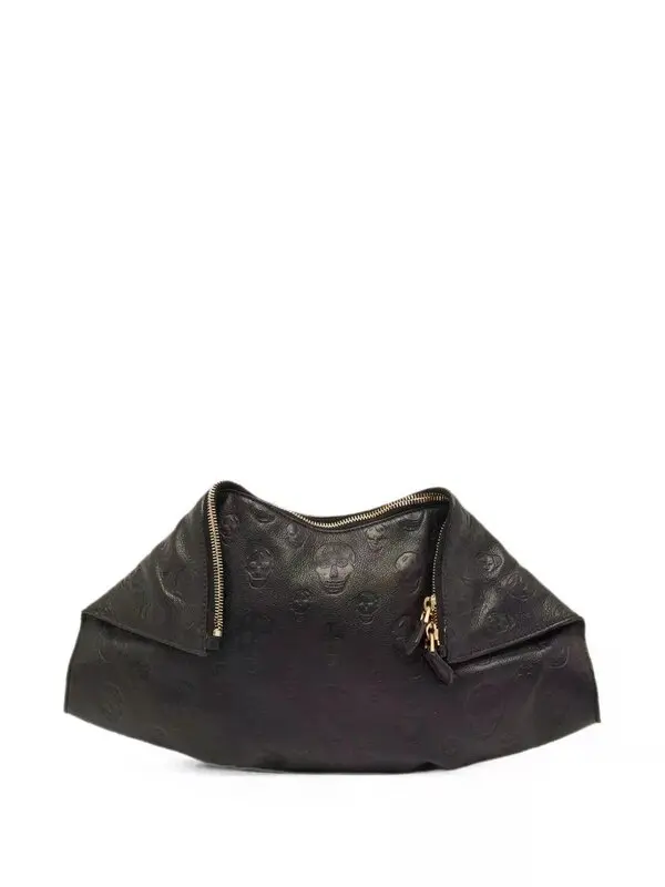 Alexander McQueen De Manta Skull-embossed Clutch Bag - Black