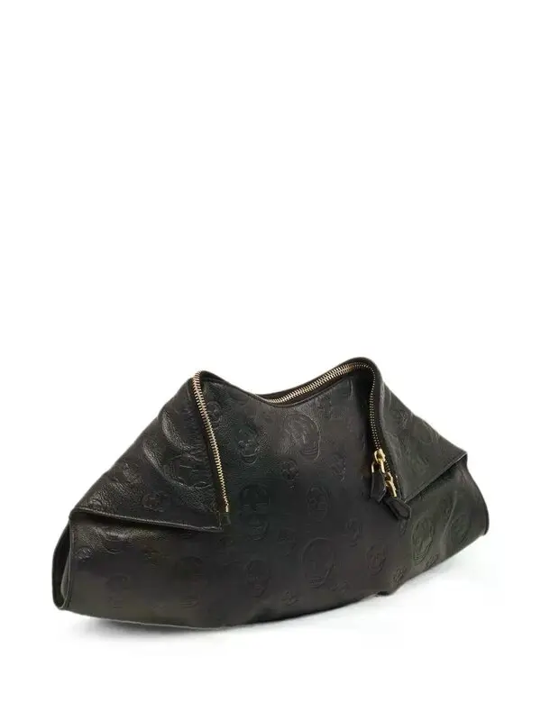 Alexander McQueen De Manta Skull-embossed Clutch Bag