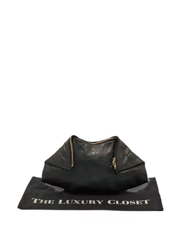 Alexander McQueen De Manta Skull-embossed Clutch Bag