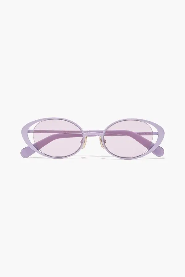 Zimmermann Oval-frame Metal Sunglasses - Lavender