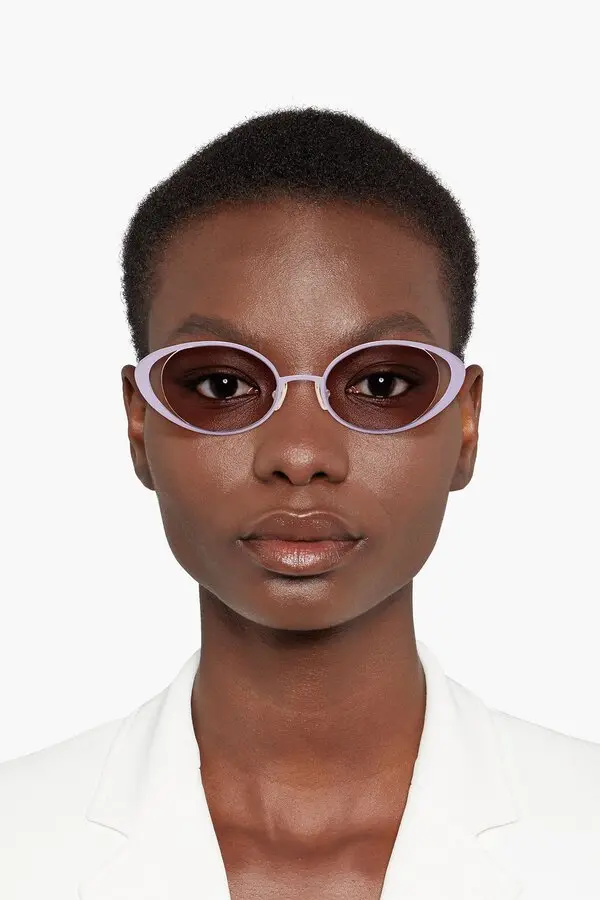 Zimmermann Oval Frame Metal Sunglasses - Lavender