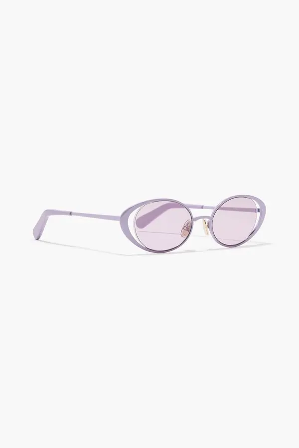 Zimmermann Oval Frame Metal Sunglasses - Lavender