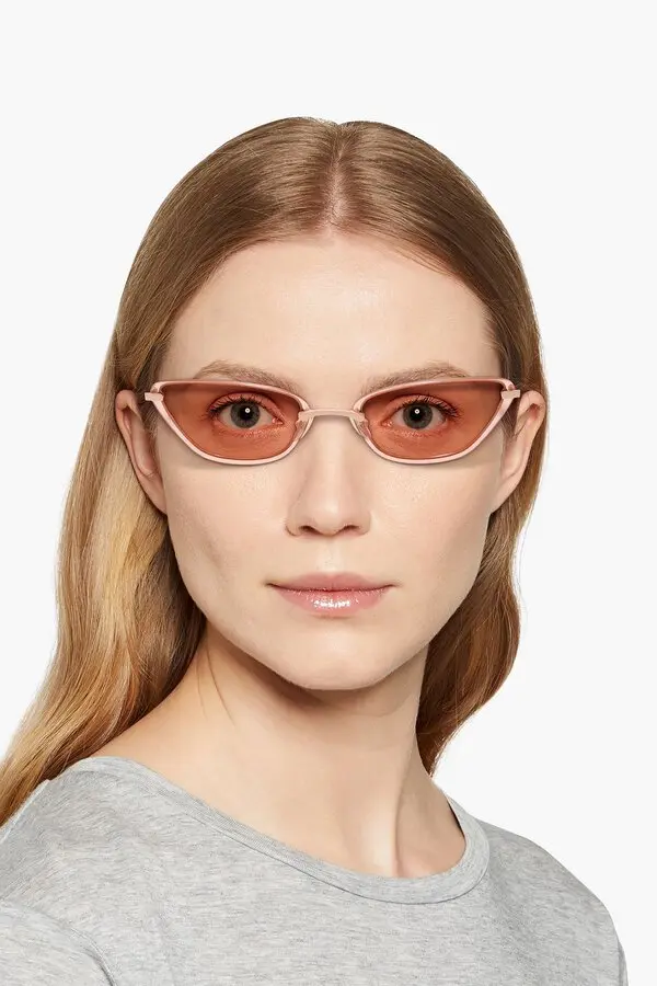 Zimmermann Cat Eye Acetate And Tone Metal Sunglasses - Blush