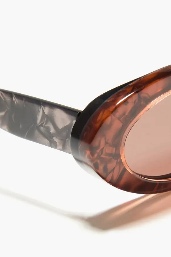 Zimmermann Ovalframe Marbled Acetate Sunglasses