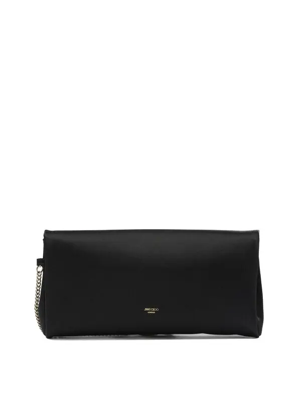JIMMY CHOO Xandra Nappa Leather Clutch Bag With Embellished Bracelet