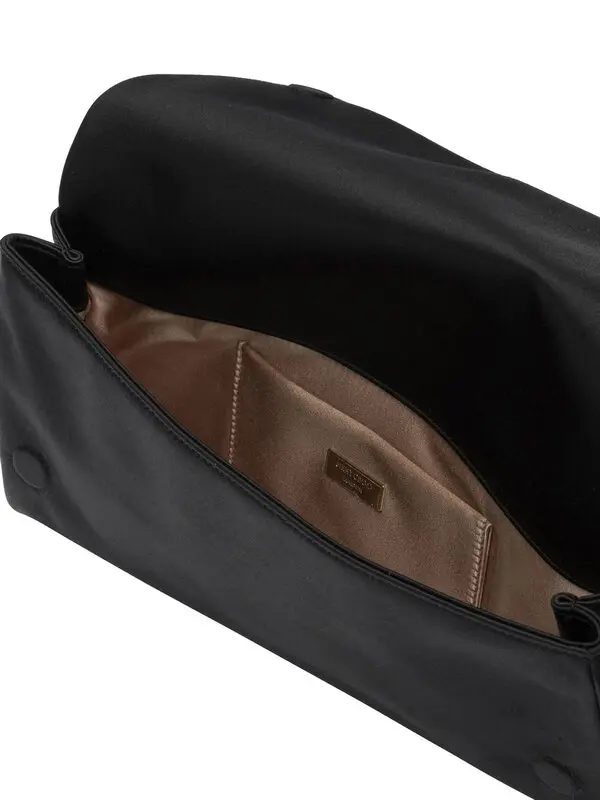JIMMY CHOO Xandra Nappa Leather Clutch Bag With Embellished Bracelet