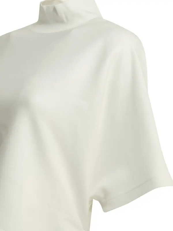Alaïa Asymmetrical Mock Neck T Shirt