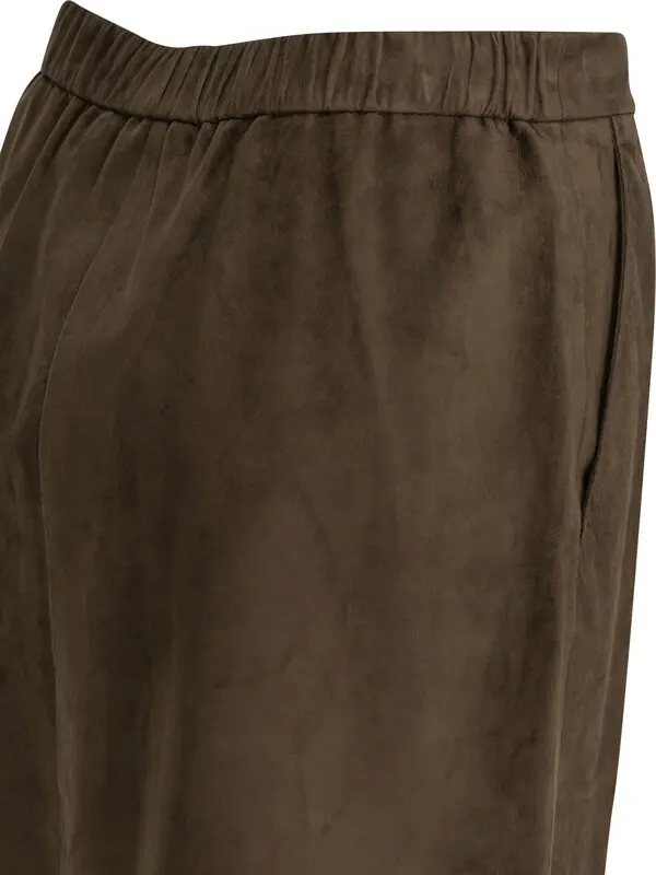 Max Mara Suede Leather Midi Skirt