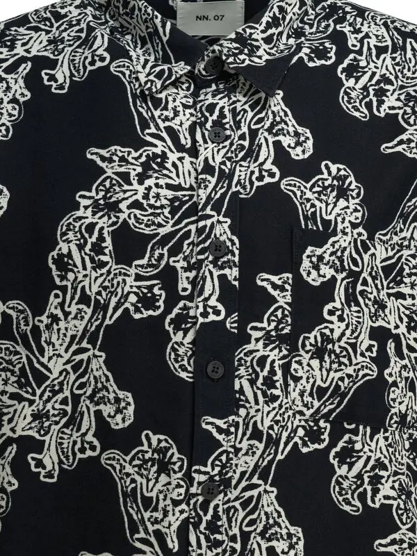 NN.07 Deon Printed Viscose Twill Casual Shirt