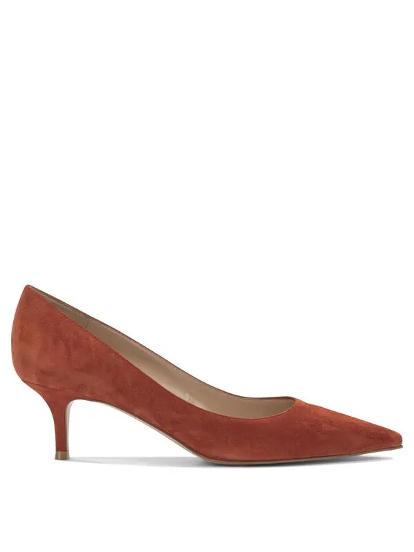 GIANVITO ROSSI Suede Pointed-toe Stiletto Heel Pumps