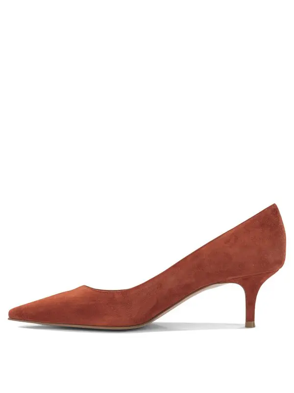 GIANVITO ROSSI Suede Pointed-toe Stiletto Heel Pumps