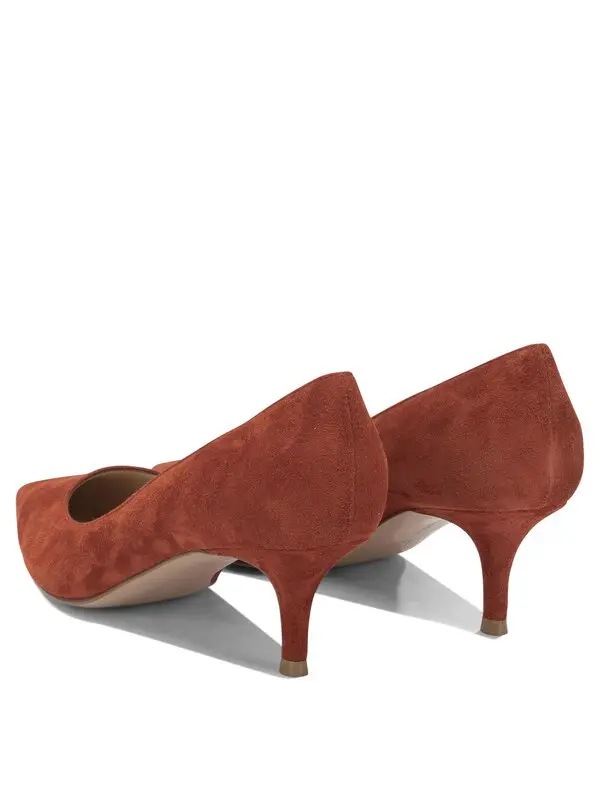GIANVITO ROSSI Suede Pointed-toe Stiletto Heel Pumps