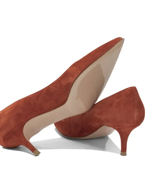 GIANVITO ROSSI Suede Pointed-toe Stiletto Heel Pumps