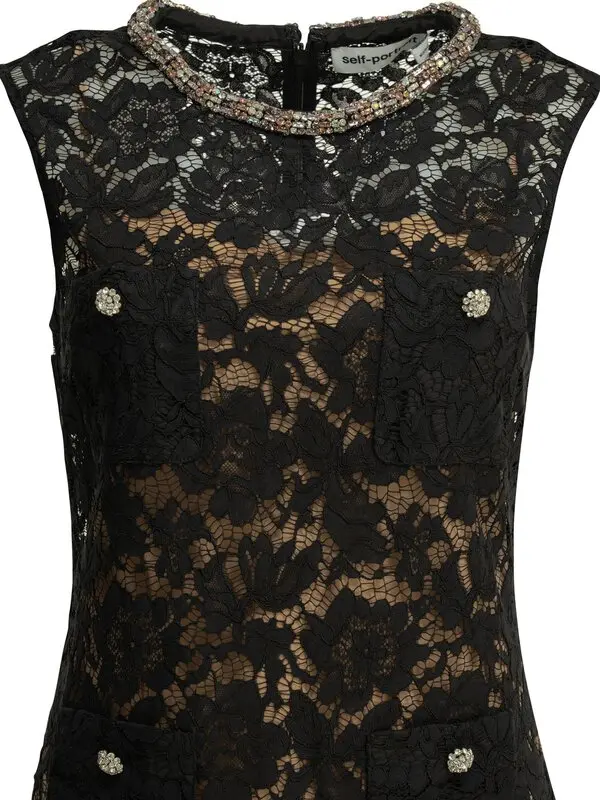 SELF-PORTRAIT Embroidered Short Dress