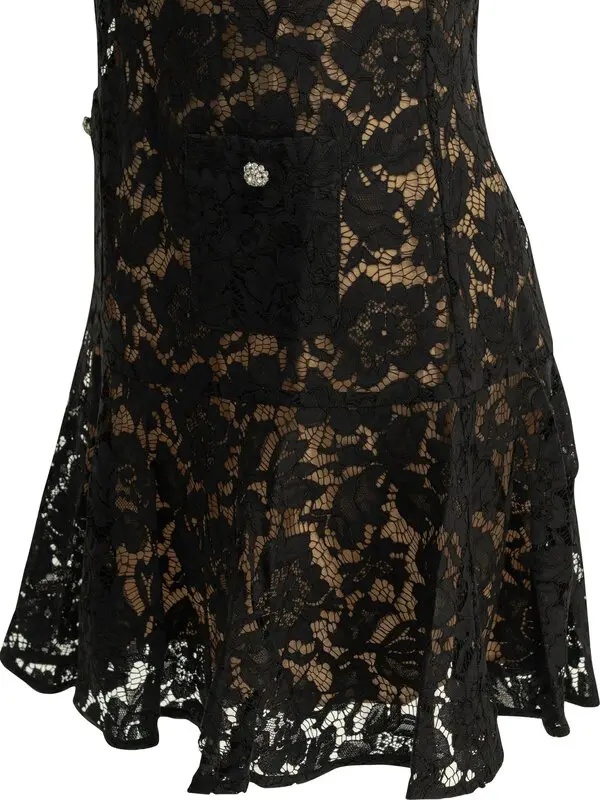 SELF-PORTRAIT Embroidered Short Dress