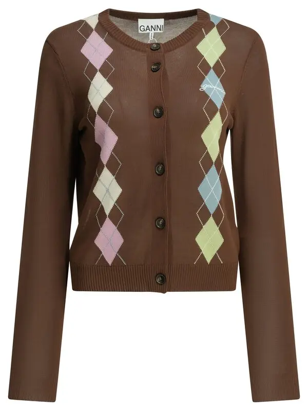 GANNI Argyle' Cardigan