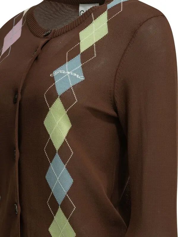 GANNI Argyle' Cardigan