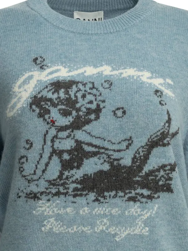 GANNI Mermaid' Crew Neck Sweater