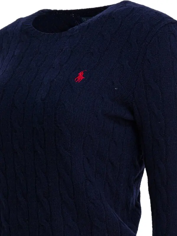 Polo Ralph Lauren Wool And Cashmere Crew Neck Sweater - Blue