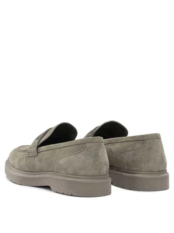 Brunello Cucinelli Suede Loafers With Charm
