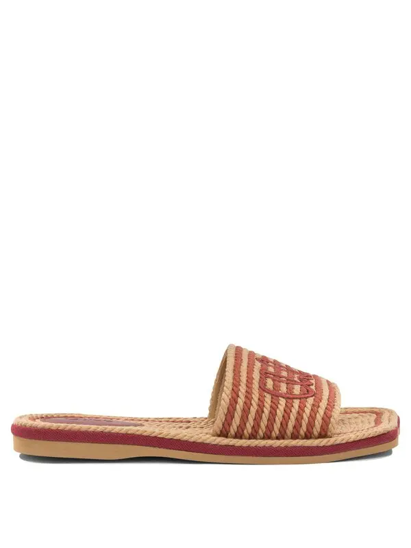 Chloé Sand' Woven Slides With Embroidered Logo