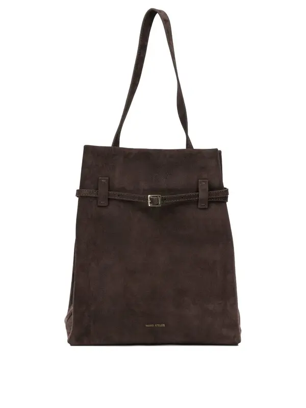 Manu Atelier Tote Du Jour' Medium Shoulder Bag - Brown