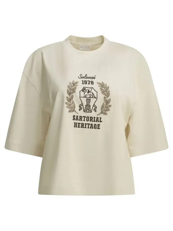 Brunello Cucinelli Crew Neck T Shirt With Logo