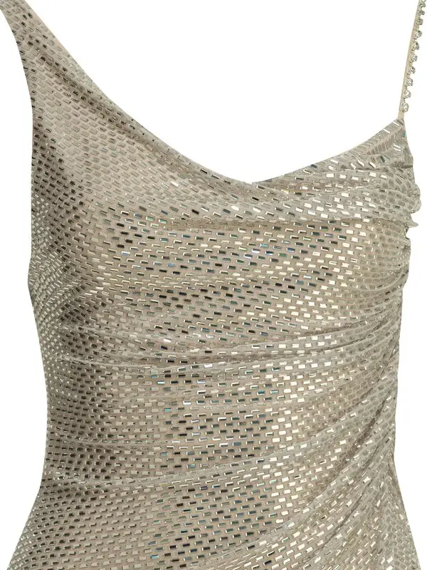 SELF-PORTRAIT Short Dress With Rhinestones