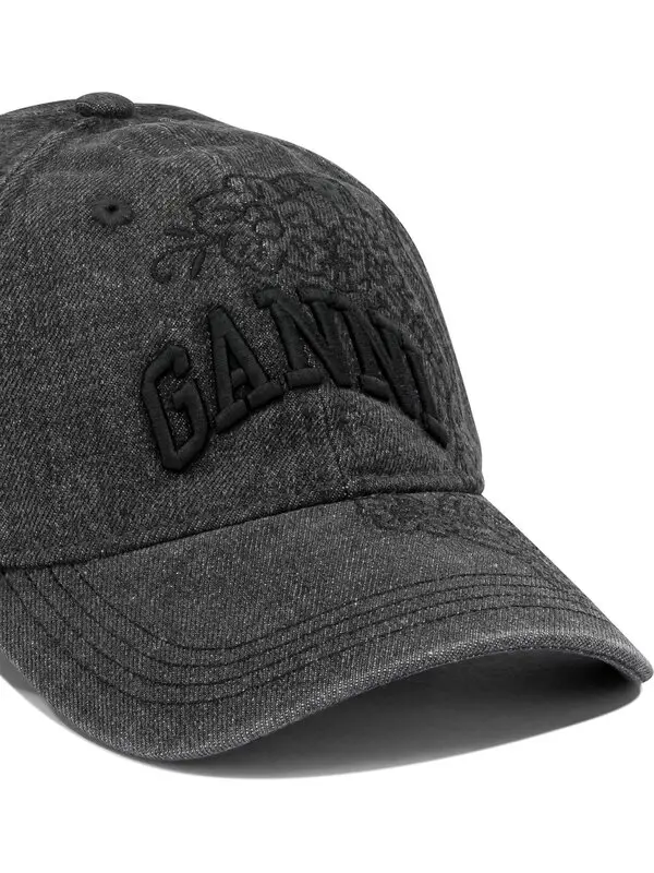 GANNI Denim Baseball Cap